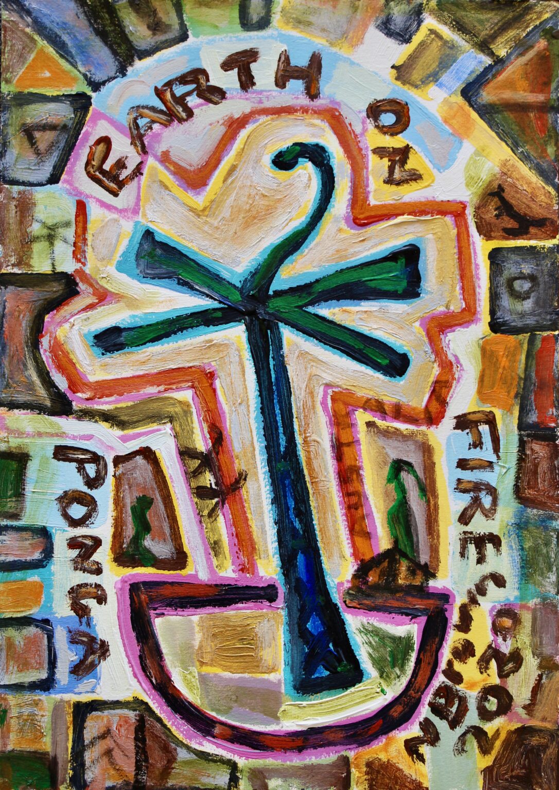 Artwork 'Earth on Fire Ponga' - The Diversion Gallery