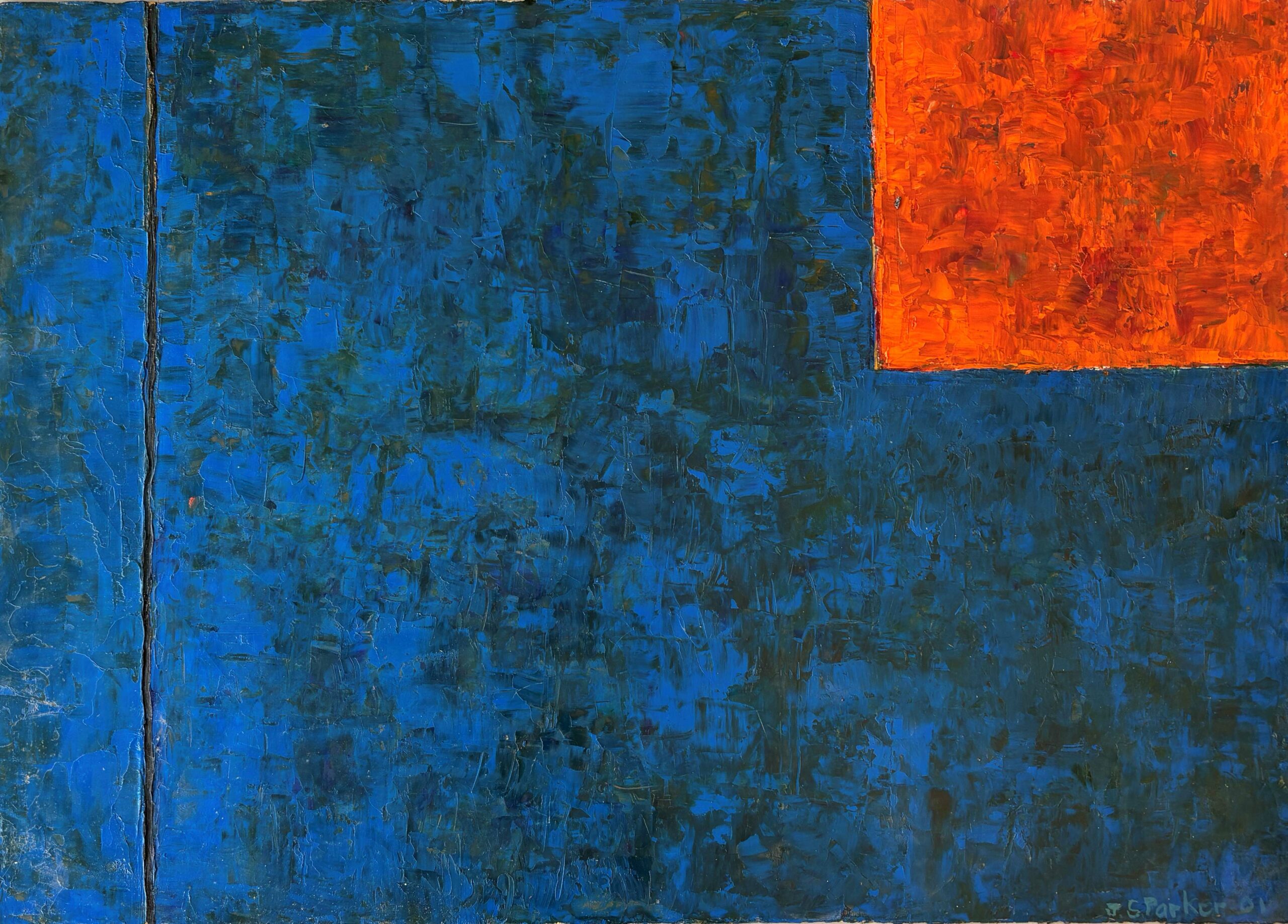 Artwork 'Plain Song, Cobalt & Orange' - The Diversion Gallery